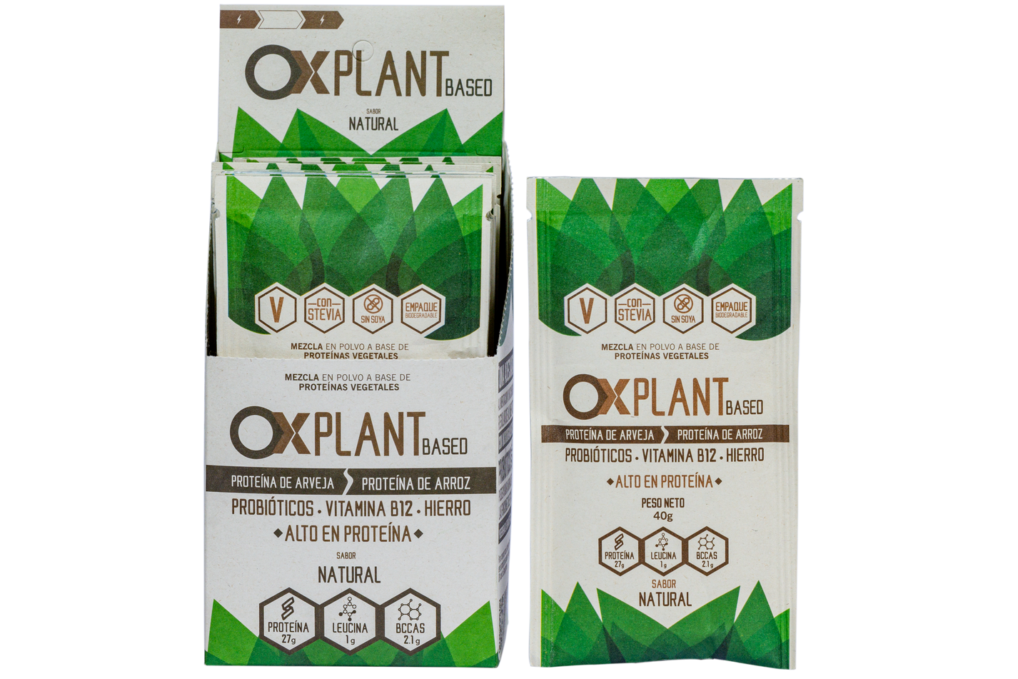 OX Plant Based Caja 10 Sobres – Proteína Vegetal – OX Sports Nutrition